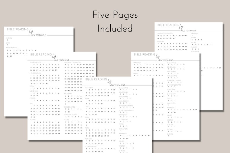 Bible Reading Log Tracker Bible Study Bible Checklist Faith Planner ...