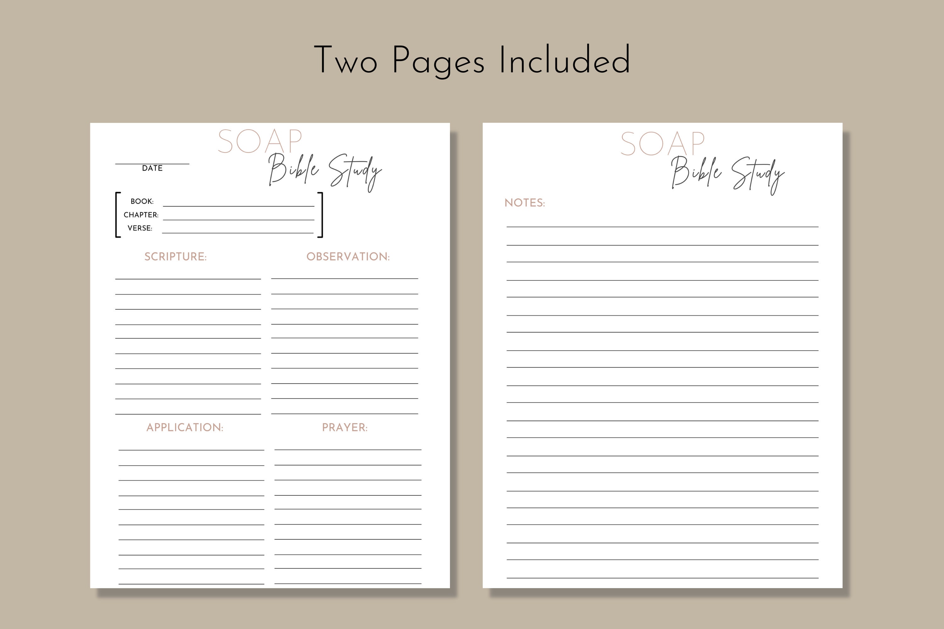 SOAP Bible Study Guide Template | Digital | Printable PDF | Download - Etsy