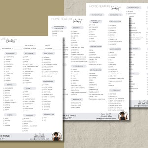 Complete Real Estate Home Feature Checklist | Home Checklist | Real ...