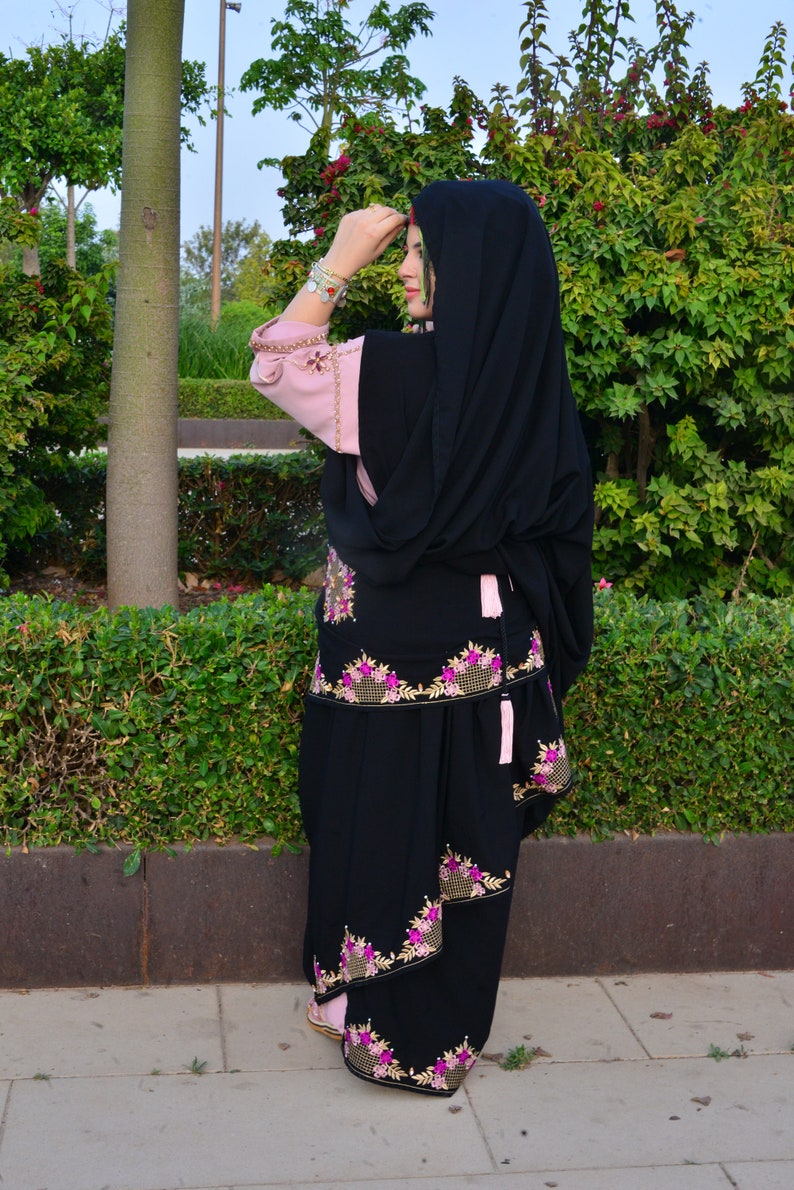 AMAZIGH MELHFA, Cultural Berber Robe, Moroccan Melhfa, Tamlhaft Robe ...