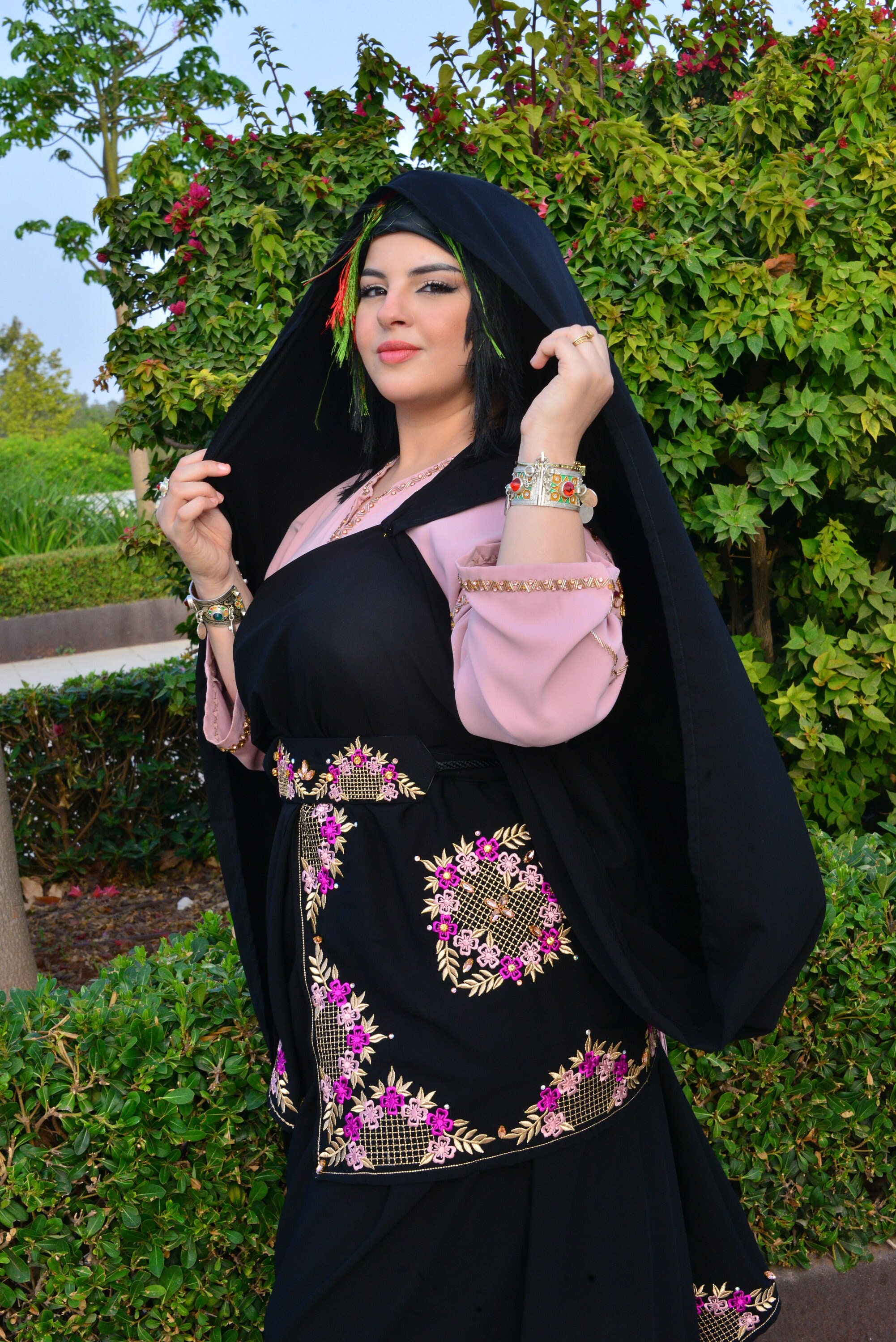 AMAZIGH MELHFA, Cultural Berber Robe, Moroccan Melhfa, Tamlhaft Robe ...