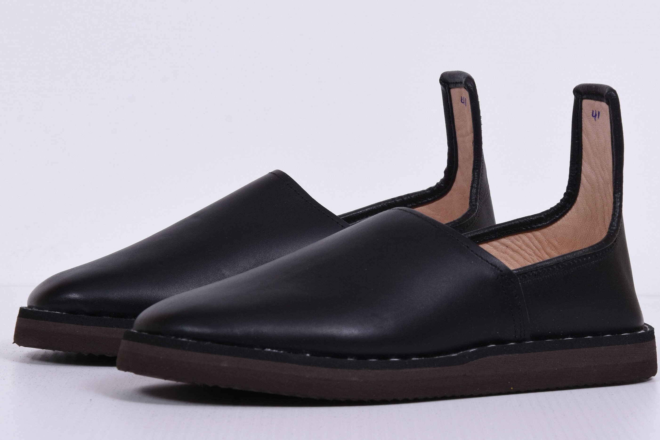 Berber Leather Slippers Moroccan Handmade Shoes Leather Modern Slippers ...