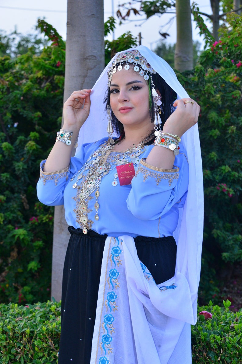 Full Berber Outfit Kaftan Moroccan Amazigh Kaftan Wedding Dress for ...