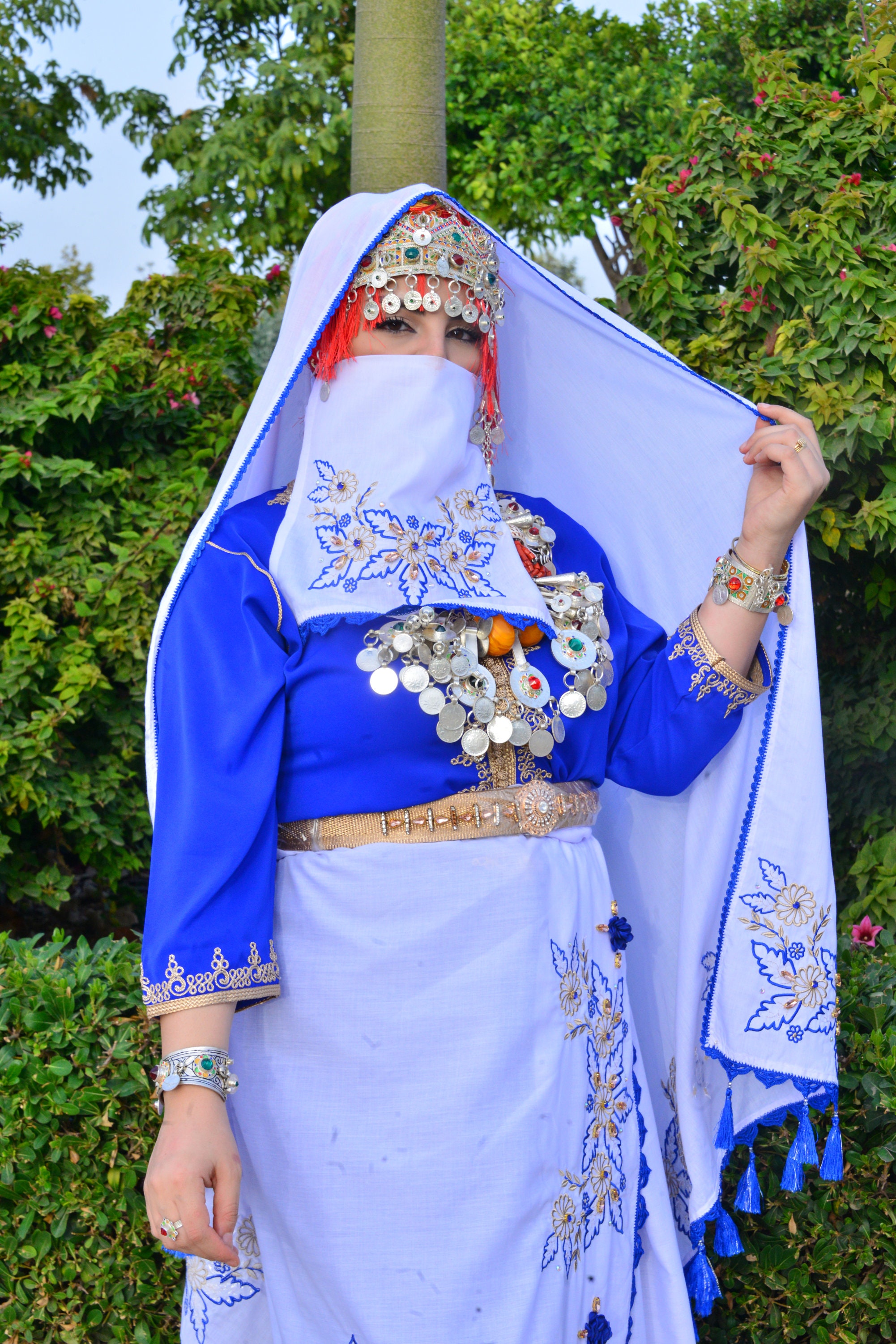 Blue Moroccan Kaftan || Berber Traditional Dress || Wedding Outfit for ...
