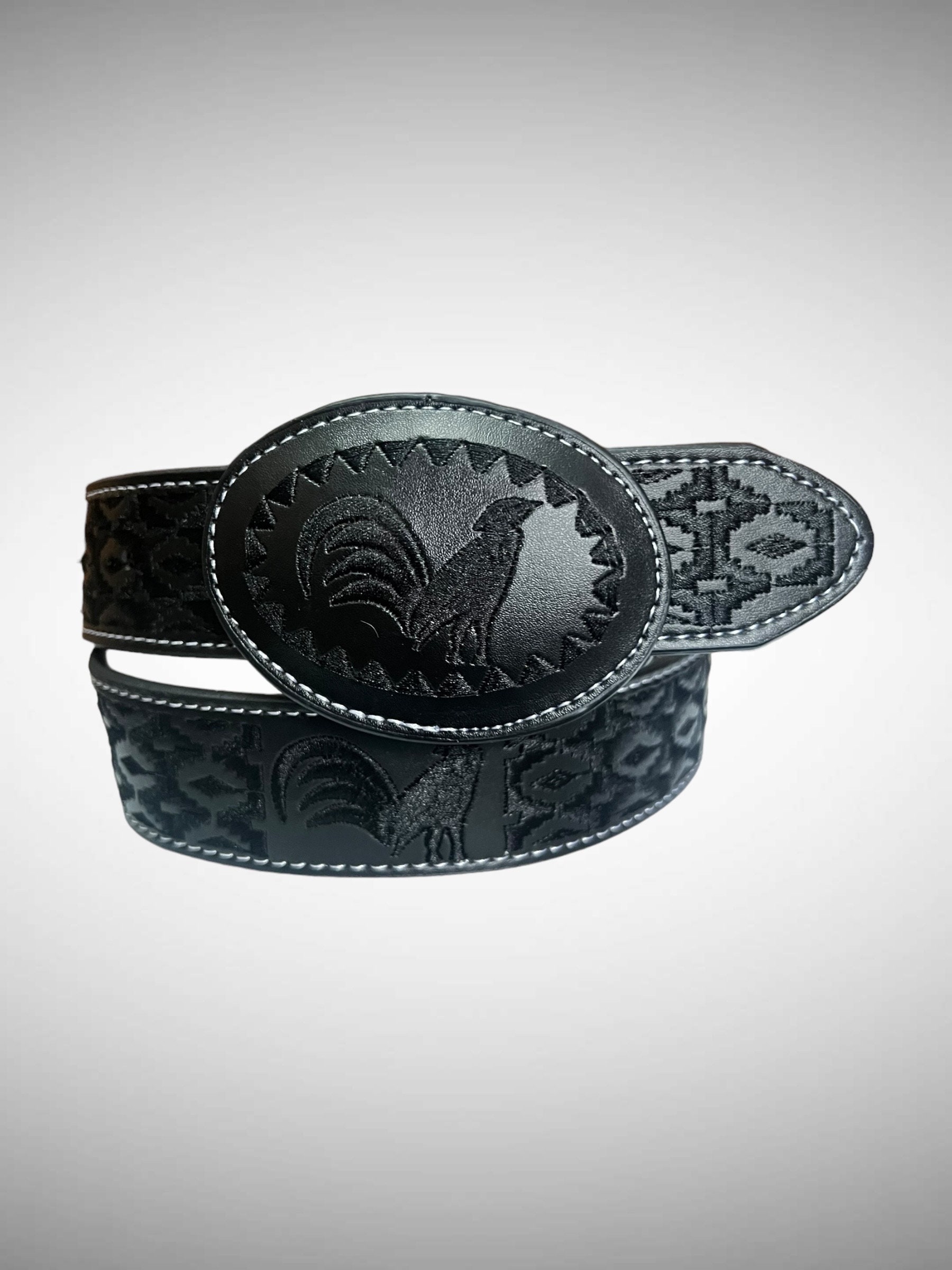 Cinto Charro Bordado Vaquero Gallo Western Style Embroidered Belt With ...