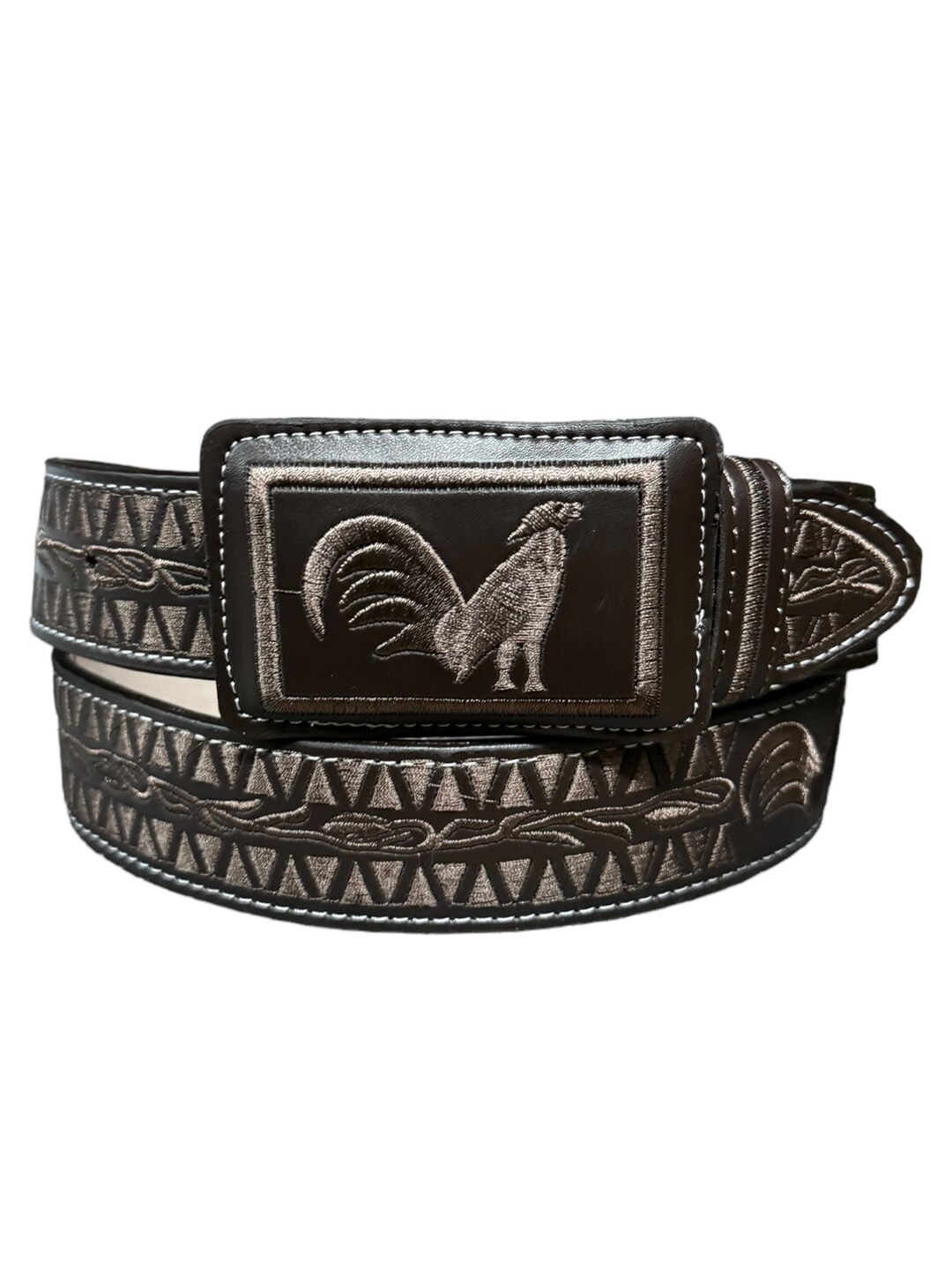 Cinto Charro Bordado Vaquero Gallo Western Style Embroidered Belt With ...