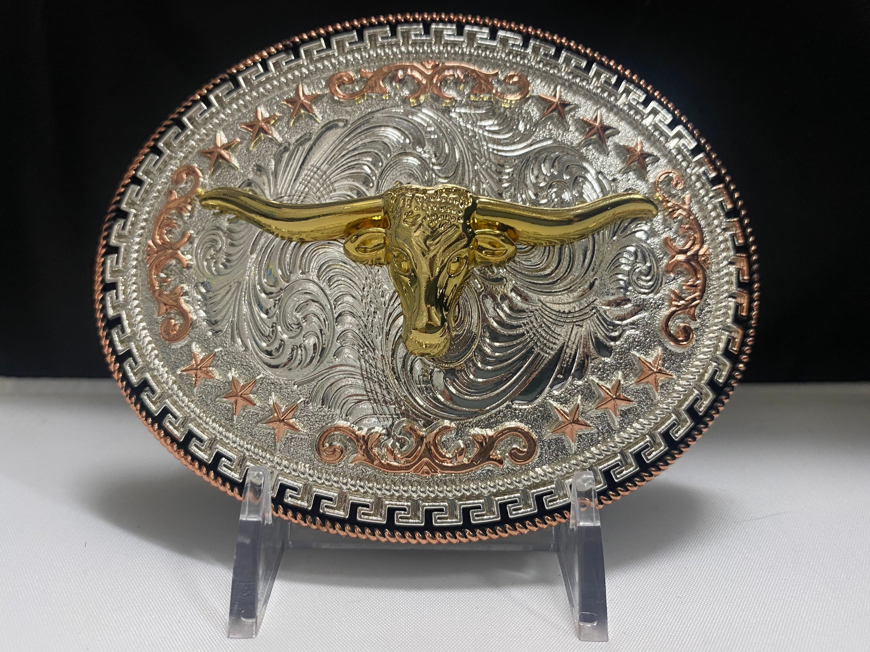 Long Horn Bull Rodeo Western Cowboy Buckle Hebilla Vaquera - Etsy