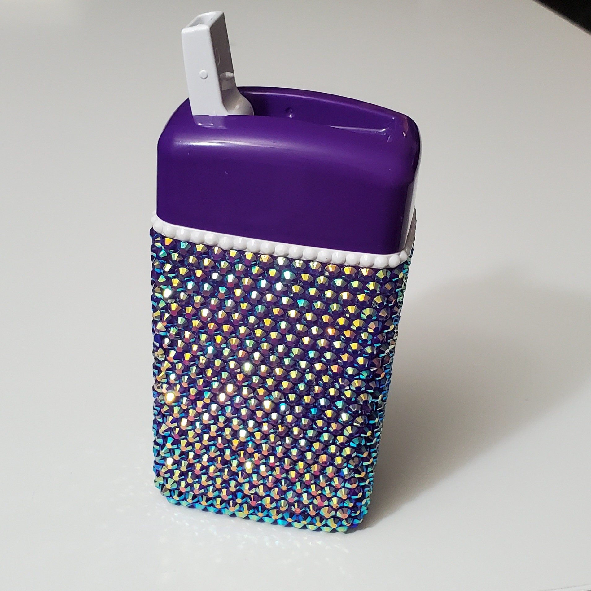Purple Rhinestone Reusable Juice Box | Purple Bling Water Bottle ...