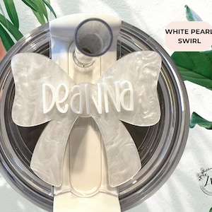 Tumbler Name Tag Stanley Name Plate Tumbler Cup Name Bow Stanley Name ...