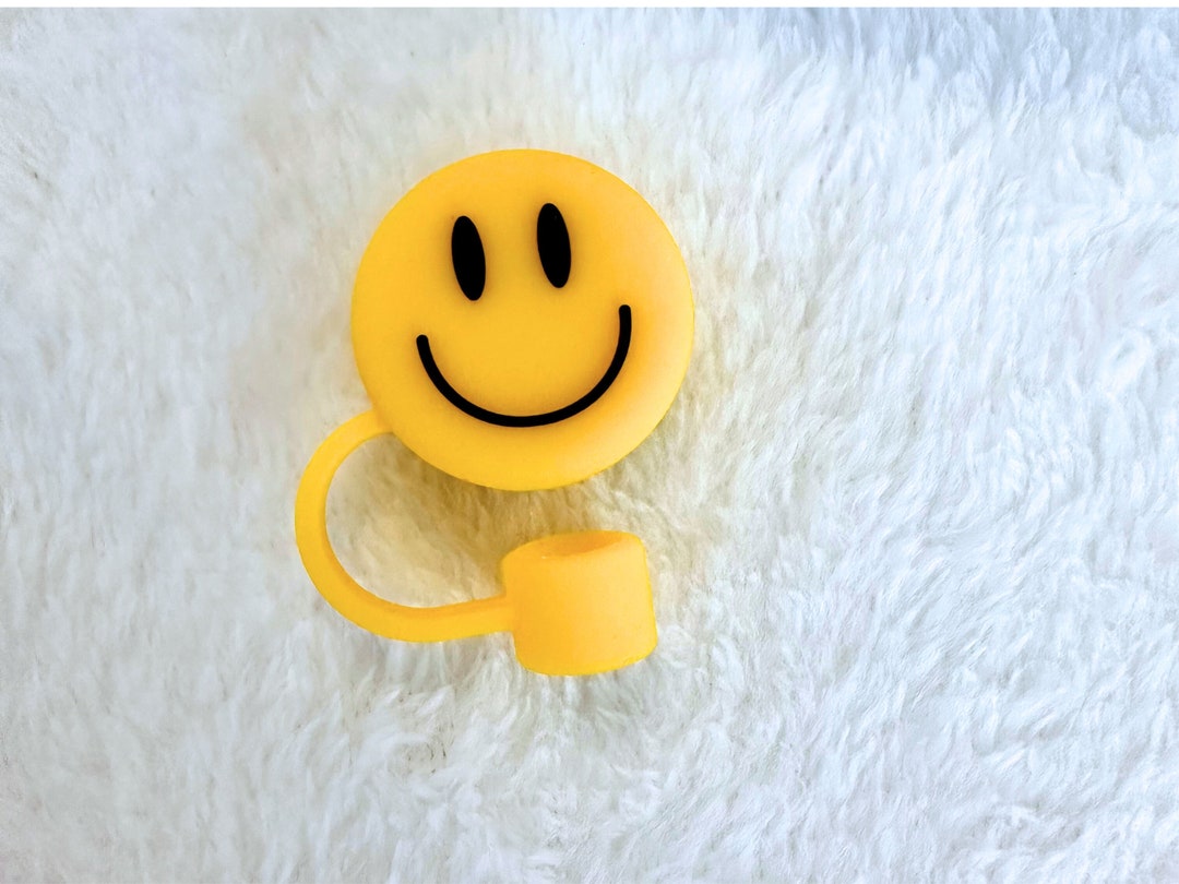 Stanley Straw Topper Yellow Smiley Face Stanley Tumbler Straw Protector ...