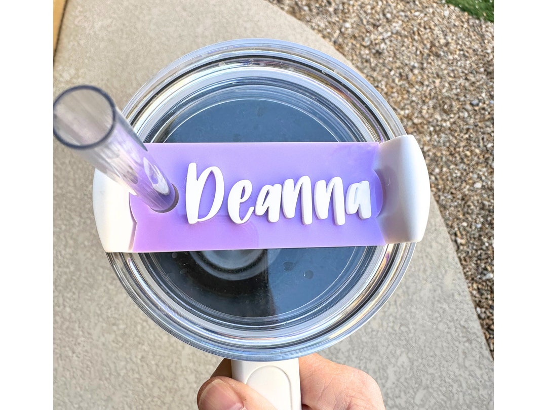 Personalized Stanley Name Tag Custom Stanley Acrylic Lid Stanley Name ...