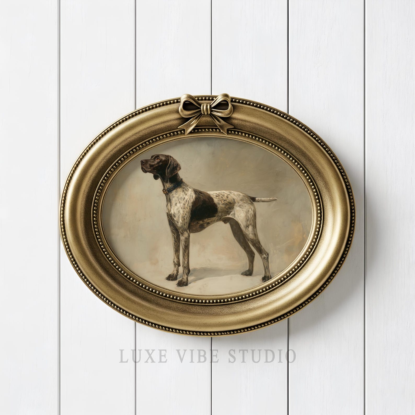 Vintage Pointer Dog Printable Art - Rustic Equestrian Wall Decor ...