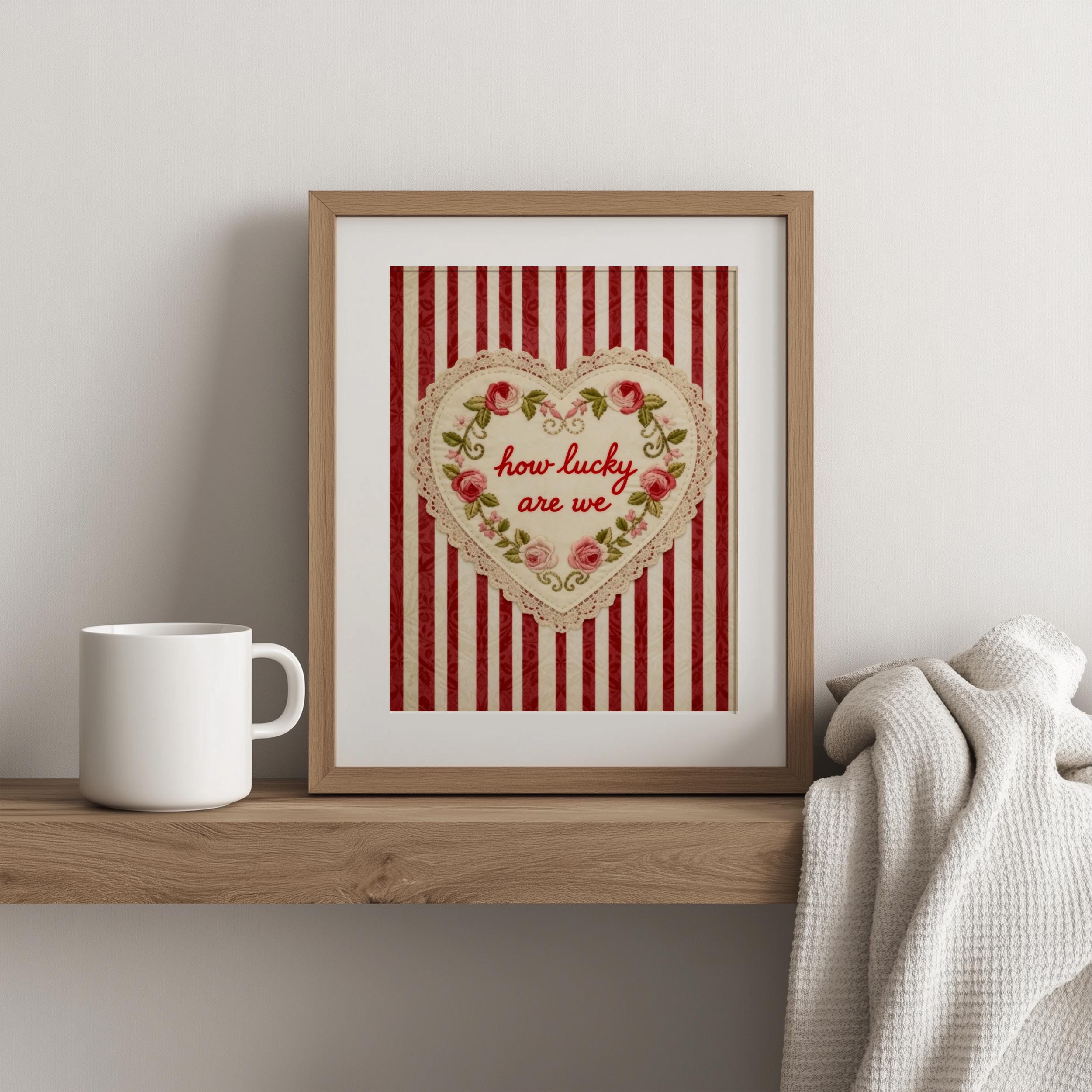 Cottagecore Valentine Printable Art - Romantic Embroidery-inspired ...