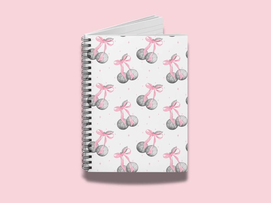 Coquette Y2K Journal Spiral Disco Ball Notebook Cherry Coquette ...