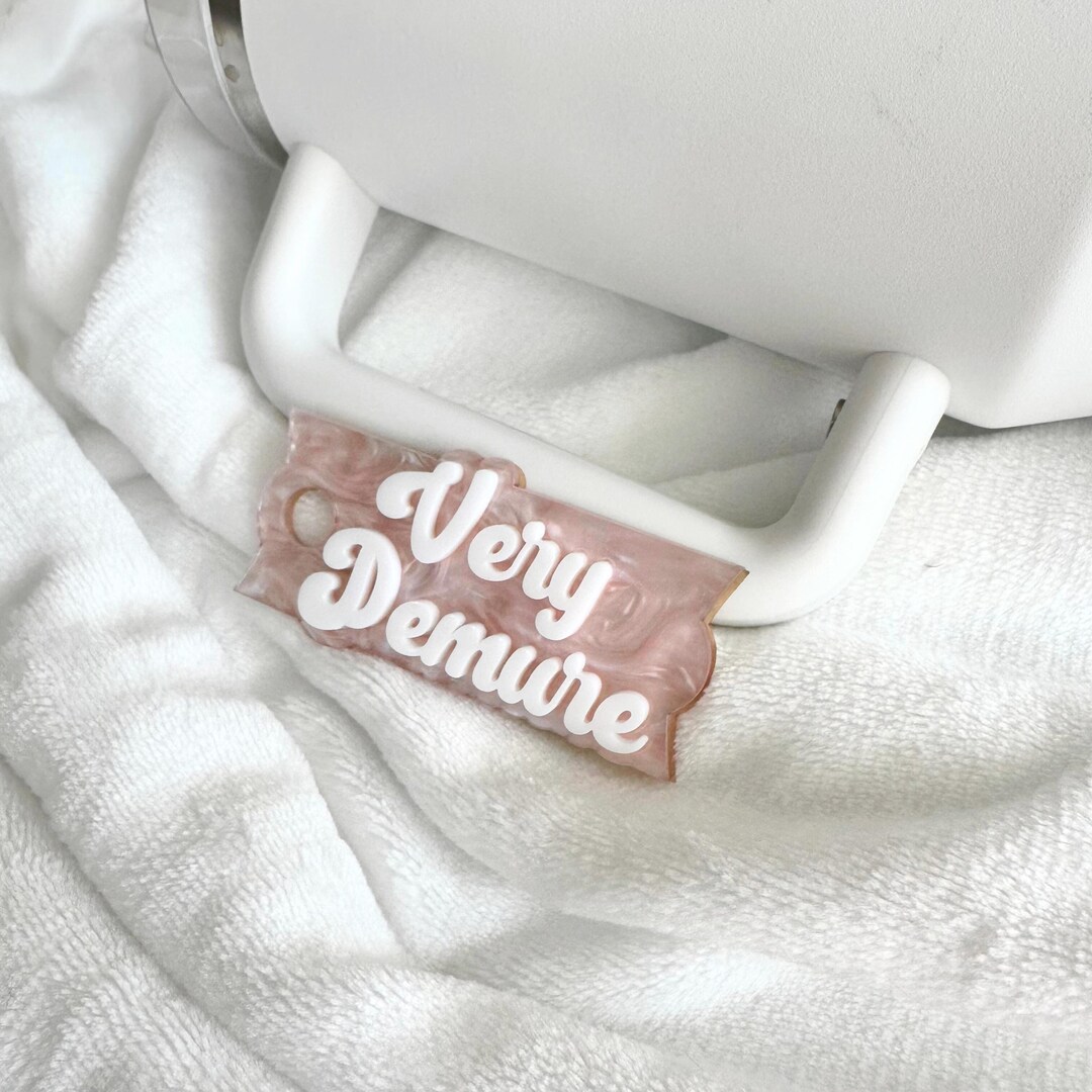 Very Demure Tumbler Name Plate Demure Stanley Name Plate Tumbler Very ...