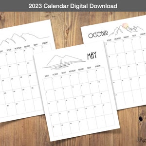 2023 Printable Calendar - Etsy