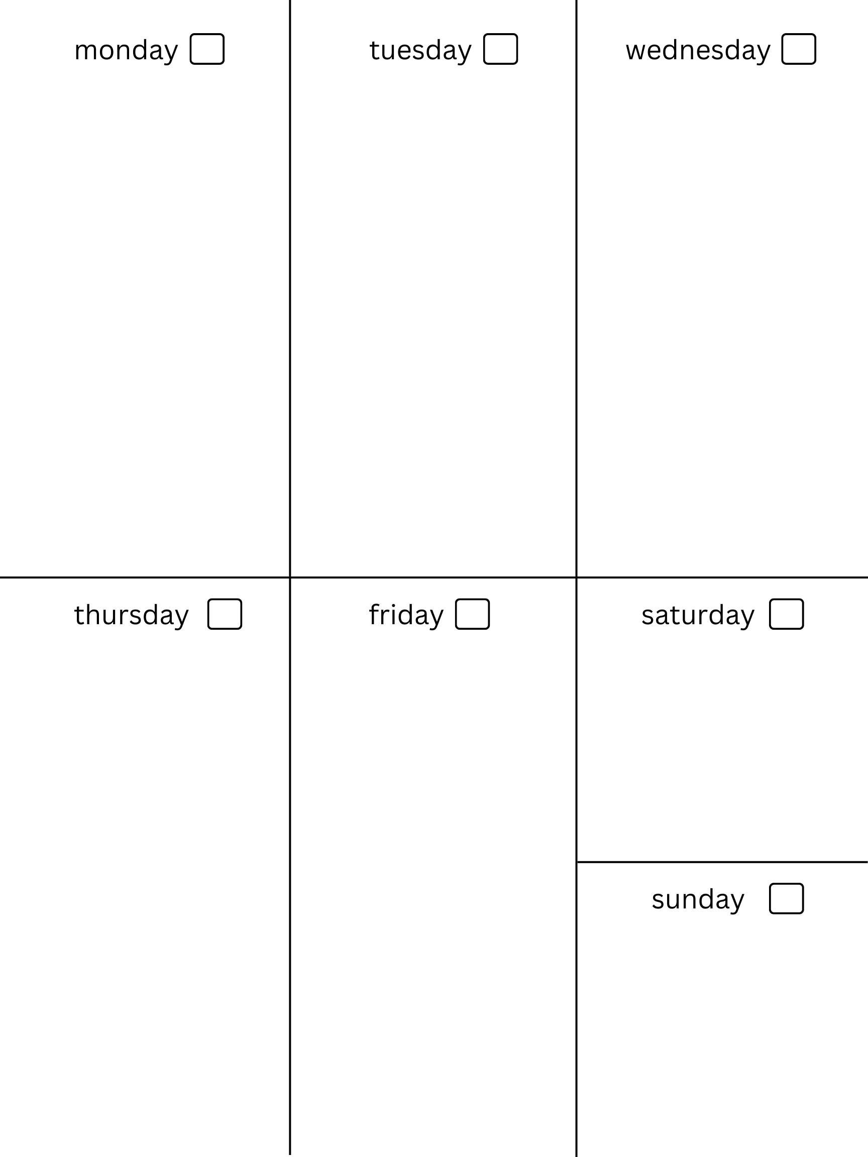 Weekly Schedule Template Digital Download - Etsy