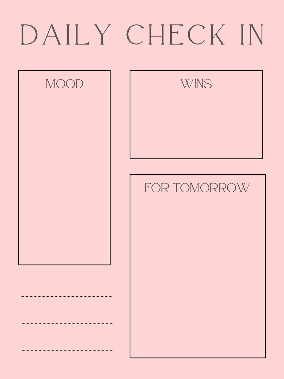 Daily Check in Digital Download - Etsy