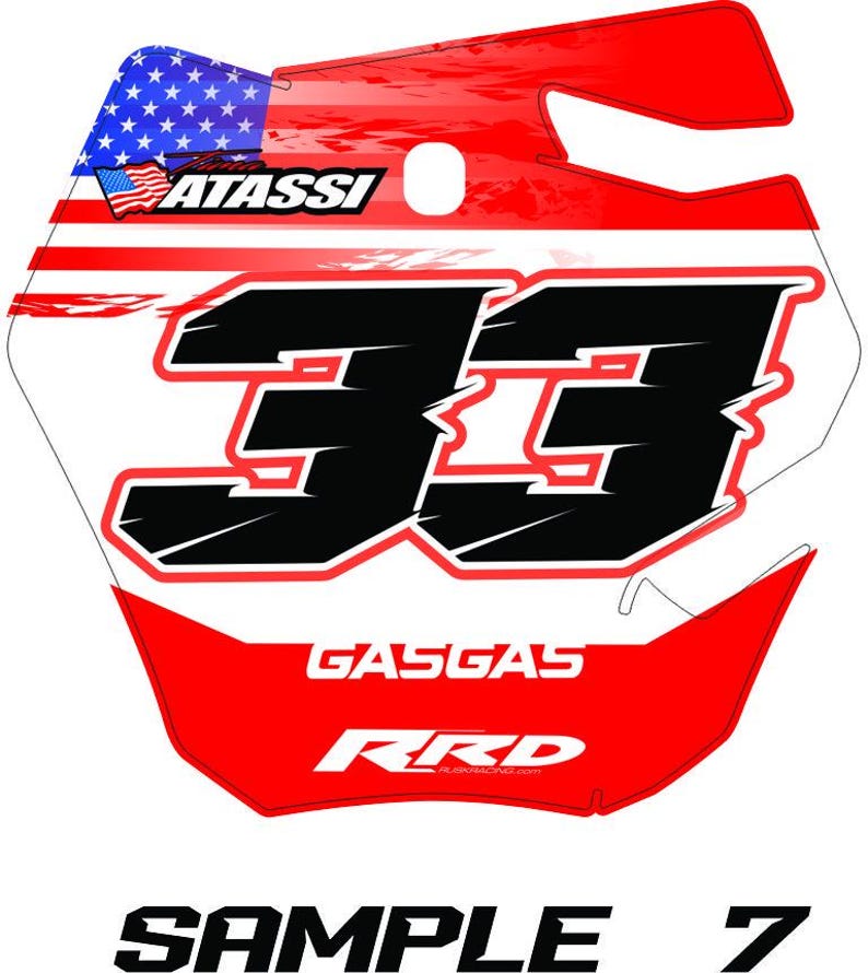 Personalized Mini Motocross Number Plate Decals - 12 Count - Etsy