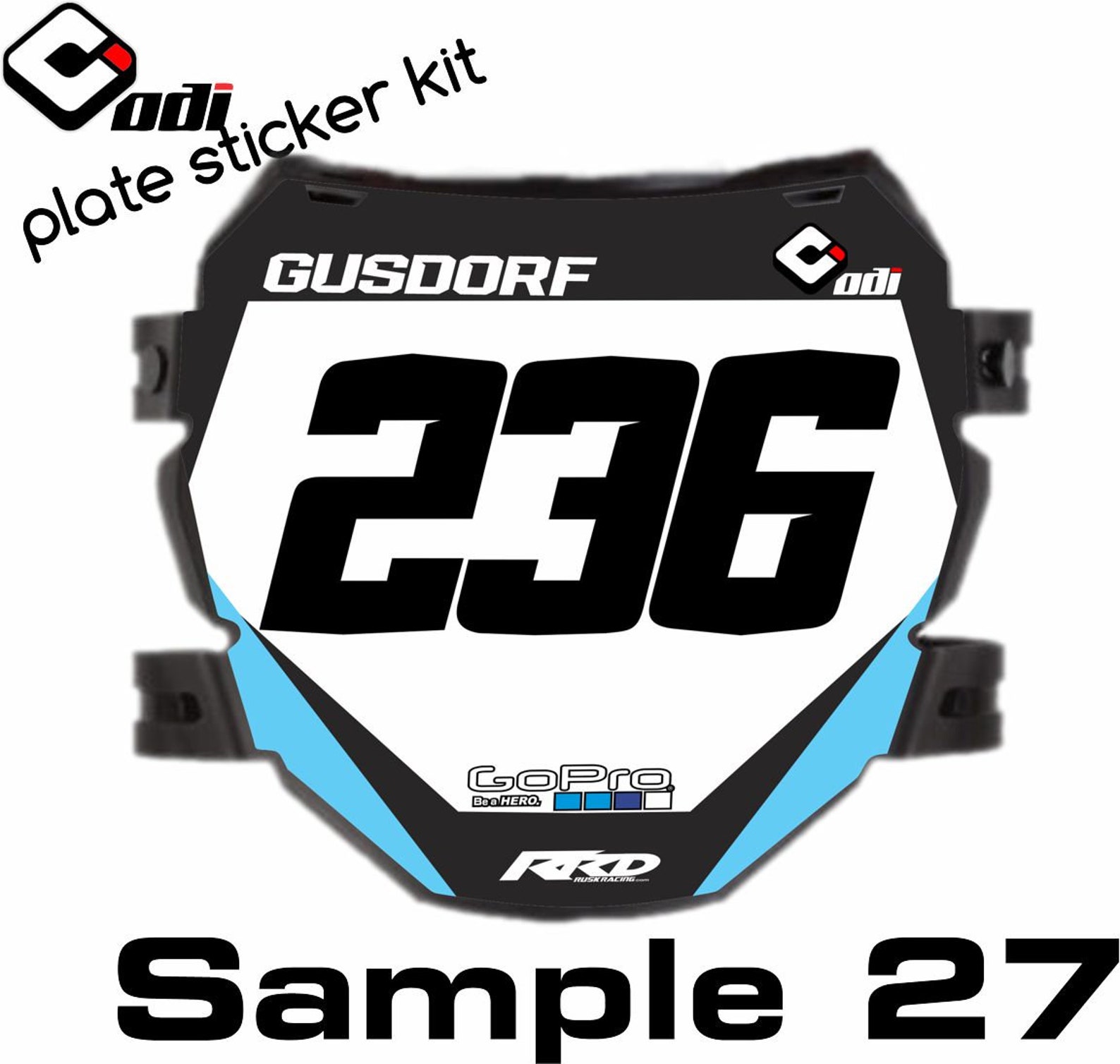 ODI Custom DH MTB Plate Decal / Sticker Kit - Etsy