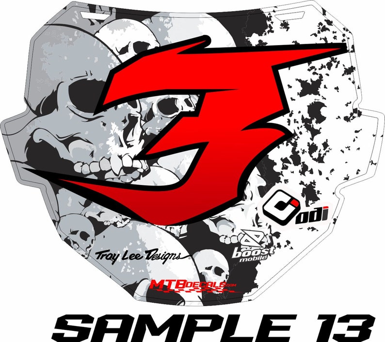 ODI DH PLATE Sticker Kit Customized With Sponsors - Etsy UK