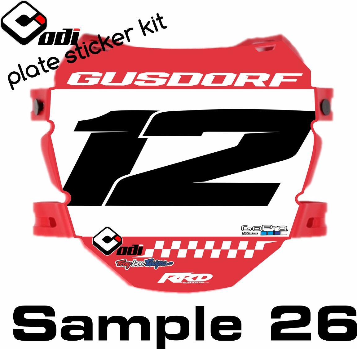 ODI Custom DH MTB Plate Decal / Sticker Kit - Etsy