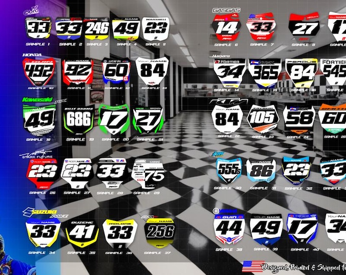 KTM Styled Mini Number Plate Decals (QTY10) - Etsy