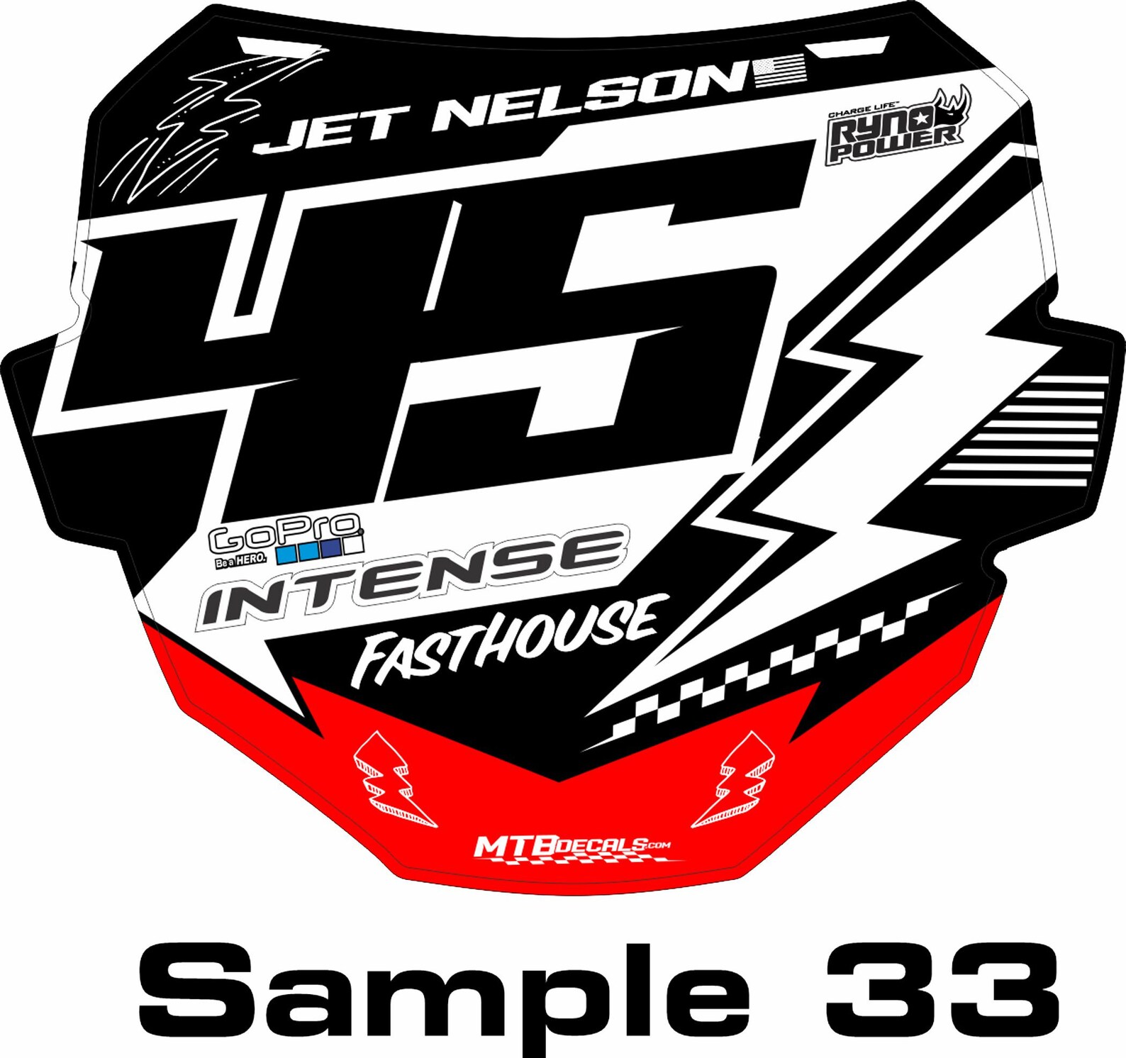 ODI Custom DH MTB Plate Decal / Sticker Kit - Etsy