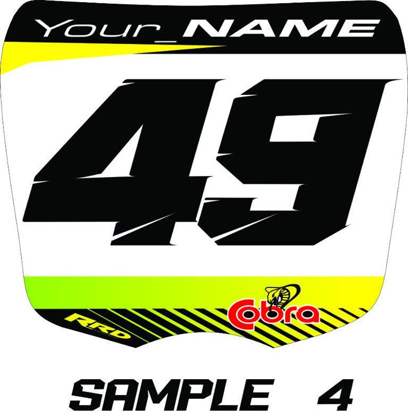 Personalized Mini Motocross Number Plate Decals - 12 Count - Etsy