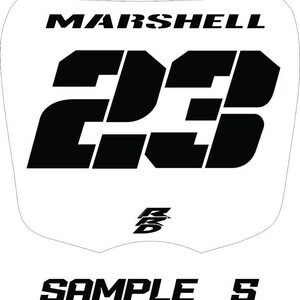 Personalized Mini Motocross Number Plate Decals - 12 Count - Etsy
