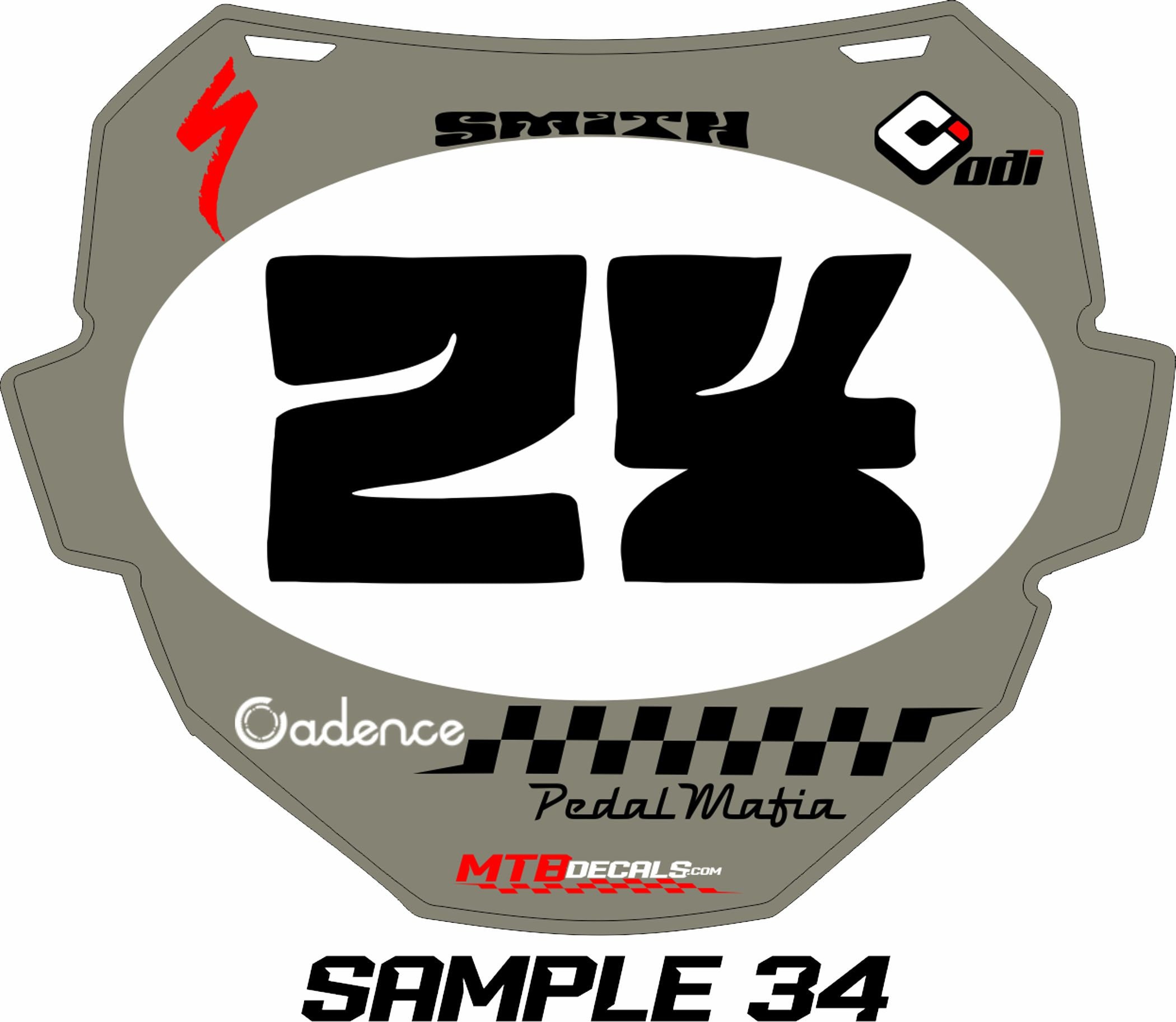 ODI Custom DH MTB Plate Decal / Sticker Kit - Etsy