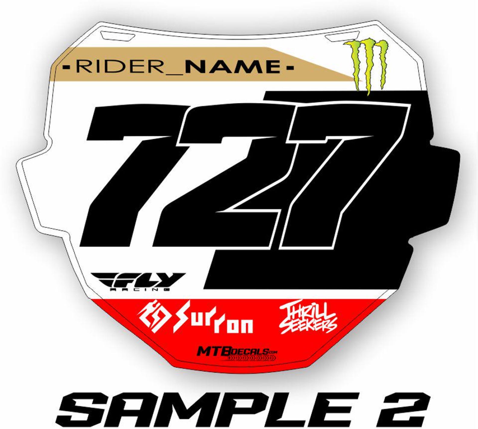 Semi Custom Mountain Bike Front Plate Sticker for ODI Down Hill Plate ...