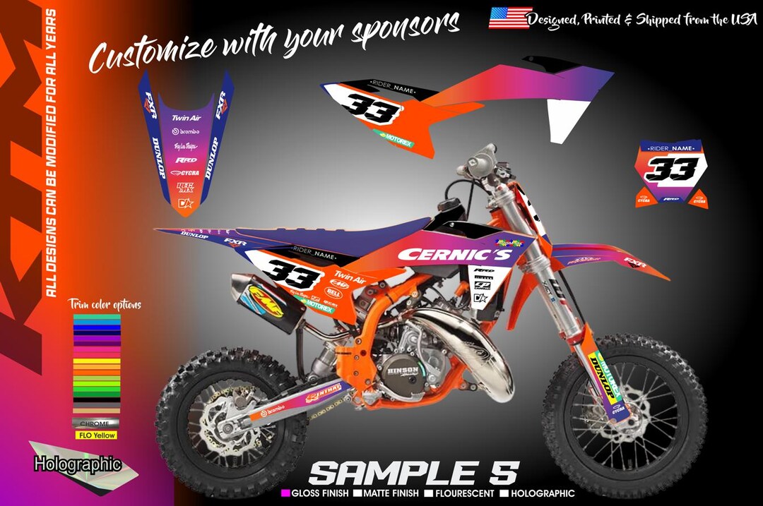 KTM SX65 Full Graphics Kit - Etsy