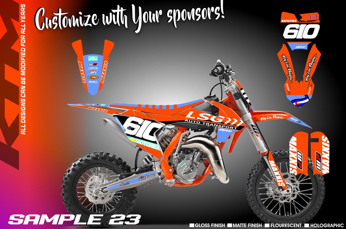 SX 50 and Mni and E-RIDE KTM Custom Number Decal Kit - Etsy