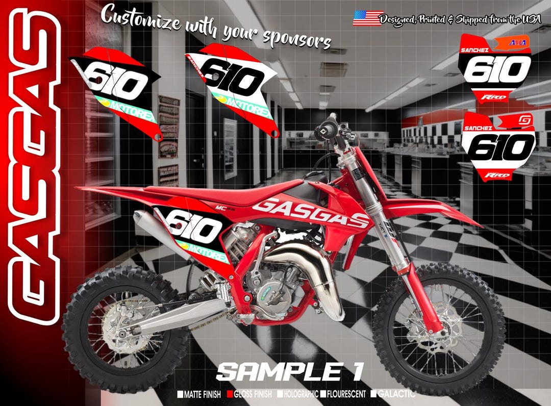 GASGAS MC50 E3 50cc Custom Number Decal Kit - Etsy