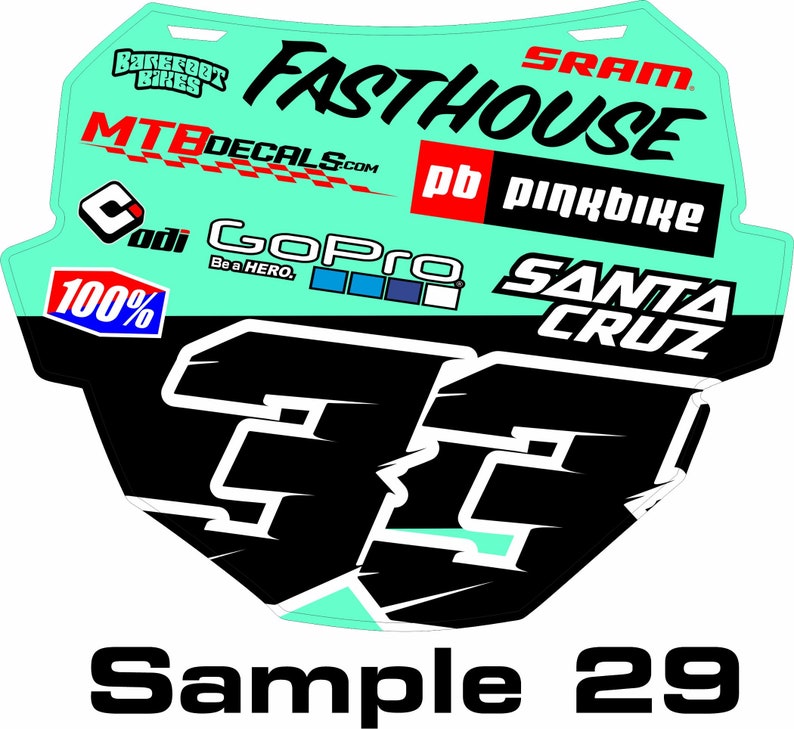 ODI Custom DH MTB Plate Decal / Sticker Kit - Etsy UK