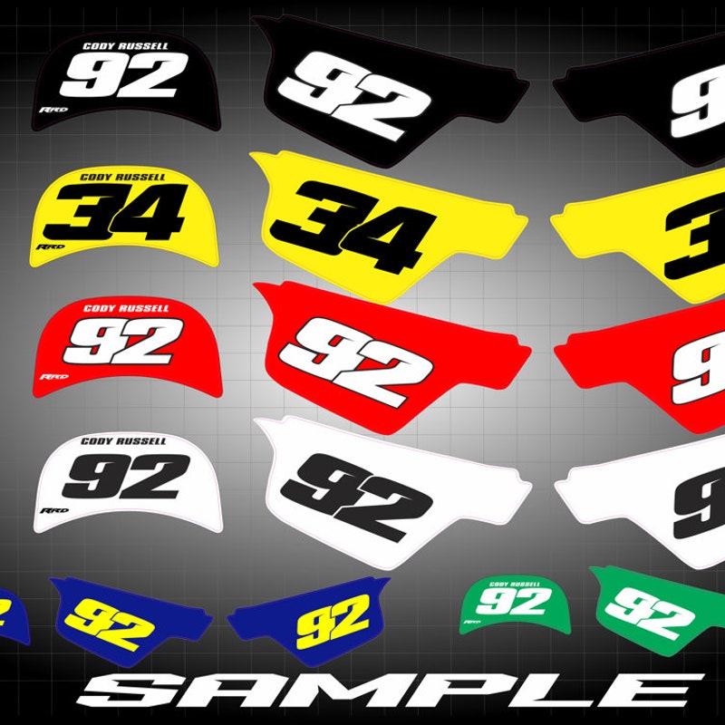 Yamaha Number Plate Sticker - Etsy