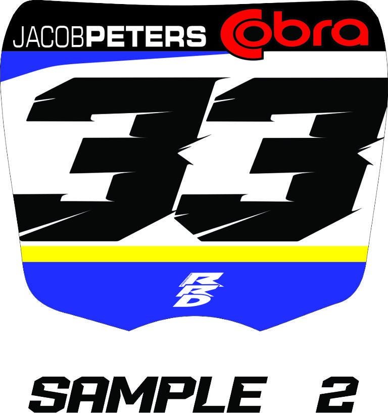 Personalized Mini Motocross Number Plate Decals - 12 Count - Etsy