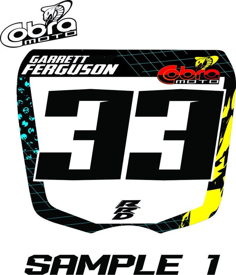 Personalized Mini Motocross Number Plate Decals - 12 Count - Etsy