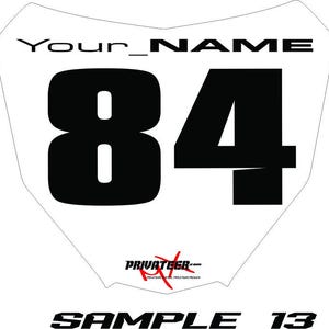 Personalized Mini Motocross Number Plate Decals - 12 Count - Etsy