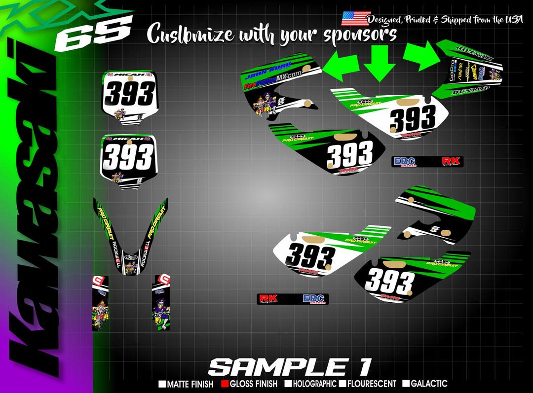 Kawasaki KX 65 Full Custom Graphic Kit - Etsy