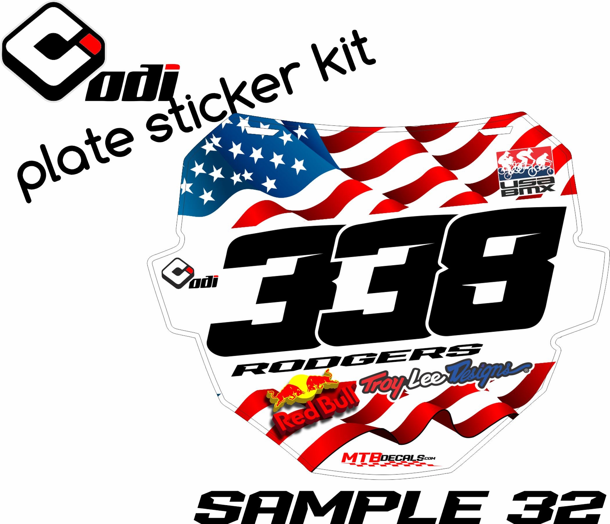 ODI Custom DH MTB Plate Decal / Sticker Kit - Etsy