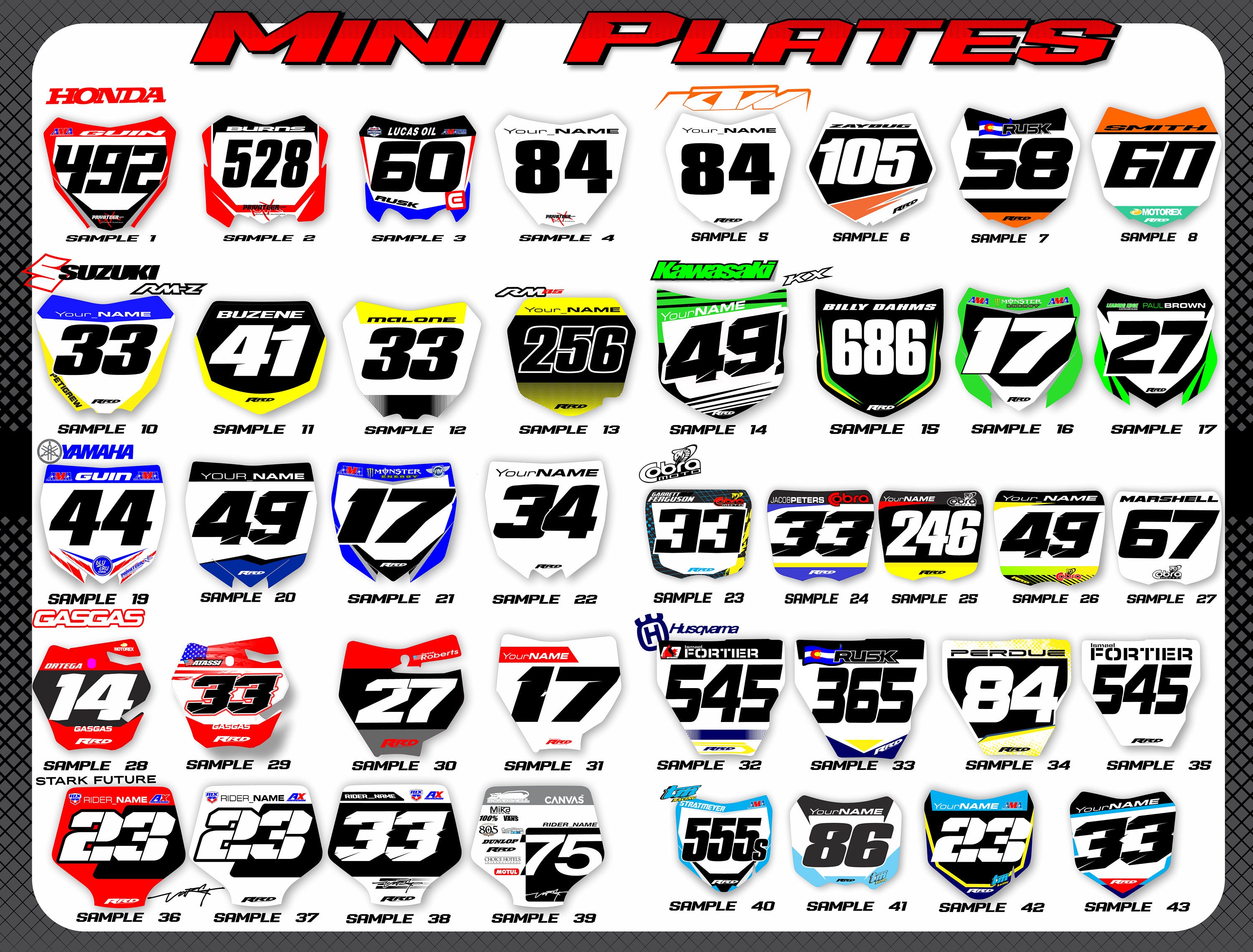 Personalized Mini Number Plate Decals, Custom Name Number Plate Decal ...