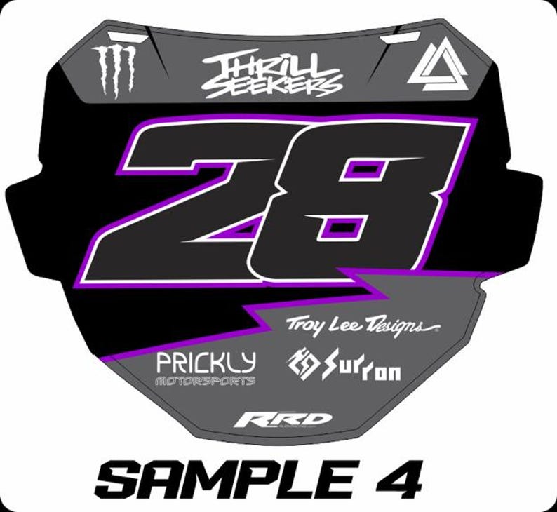 Semi Custom Mountain Bike Front Plate Sticker for ODI Down Hill Plate ...