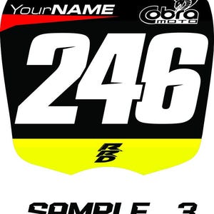 Personalized Mini Motocross Number Plate Decals - 12 Count - Etsy
