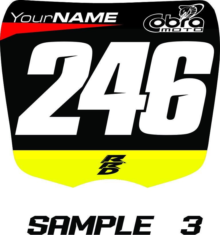 Personalized Mini Motocross Number Plate Decals - 12 Count - Etsy