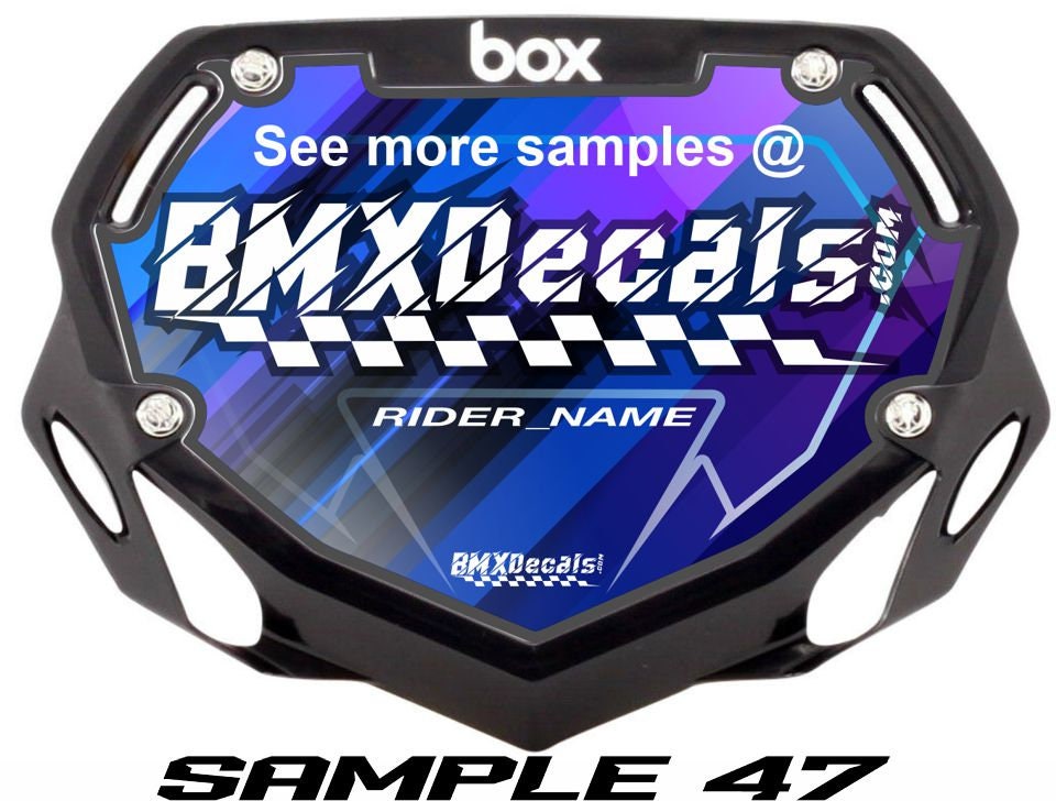 Custom BMX Sticker for BOX Plates - Etsy