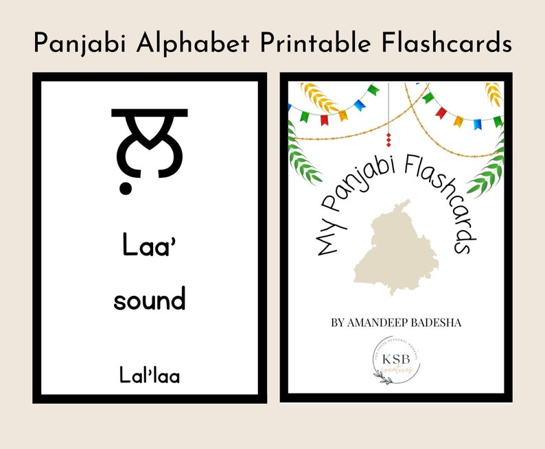 Panjabi Flashcards L Learn Languages at Home L Homeschooling L ...