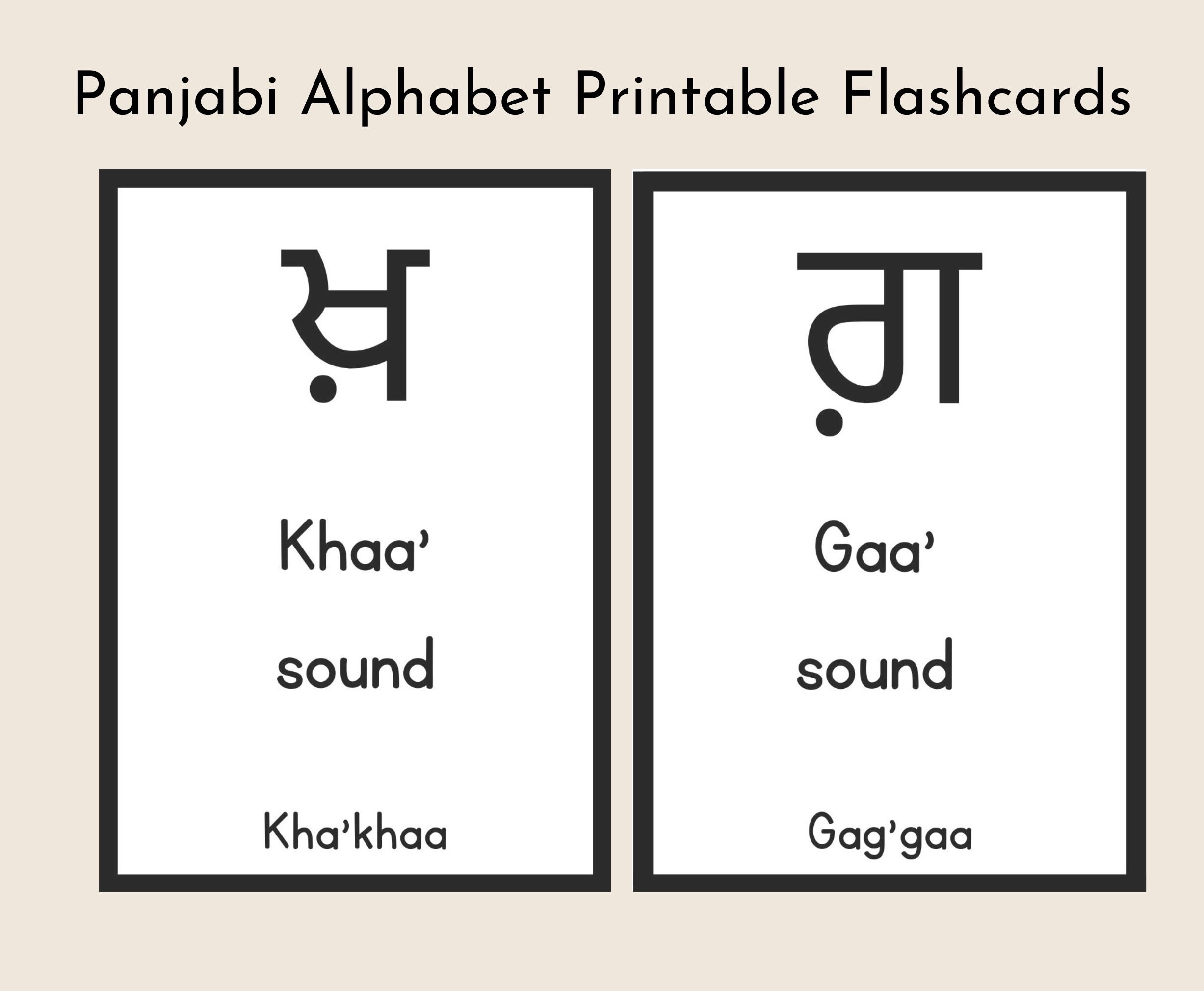 Panjabi Flashcards L Learn Languages at Home L Homeschooling L ...