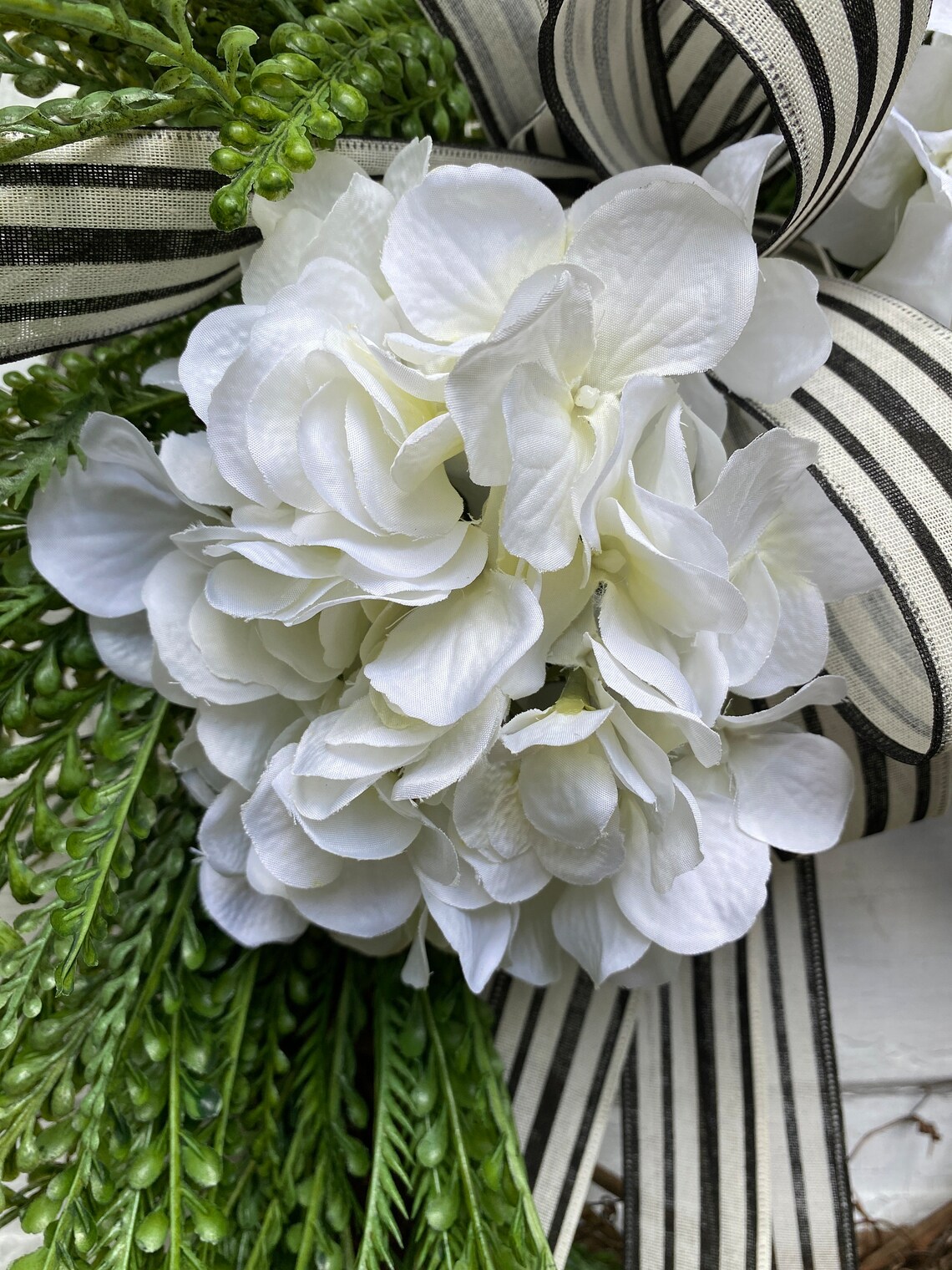 Bead Grass Hydrangea Wreath for Wedding, Shower Gift for Bride, Gift to ...
